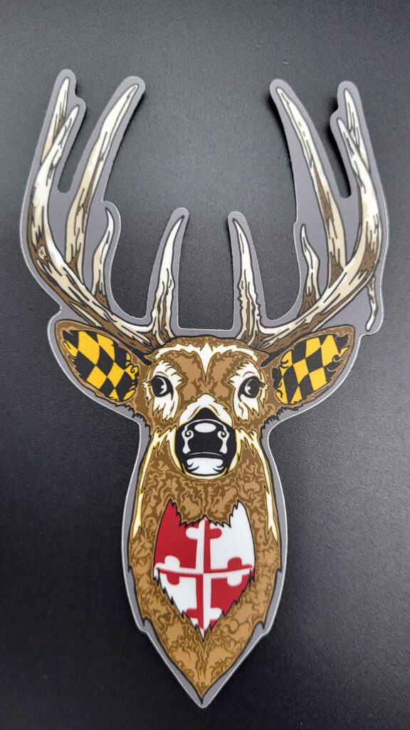 MD Deer Buck Mount Decal – Windsor Wildlife